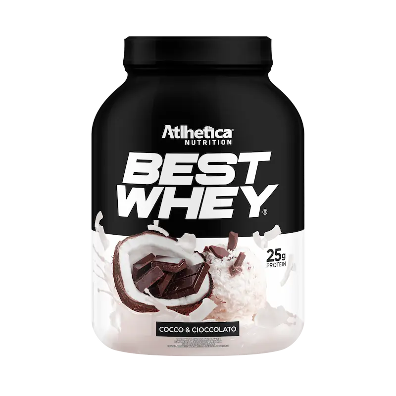 ATLHETICA BEST WHEY 5 LIBRAS CHOCOLATE Y COCO - Fitsi!