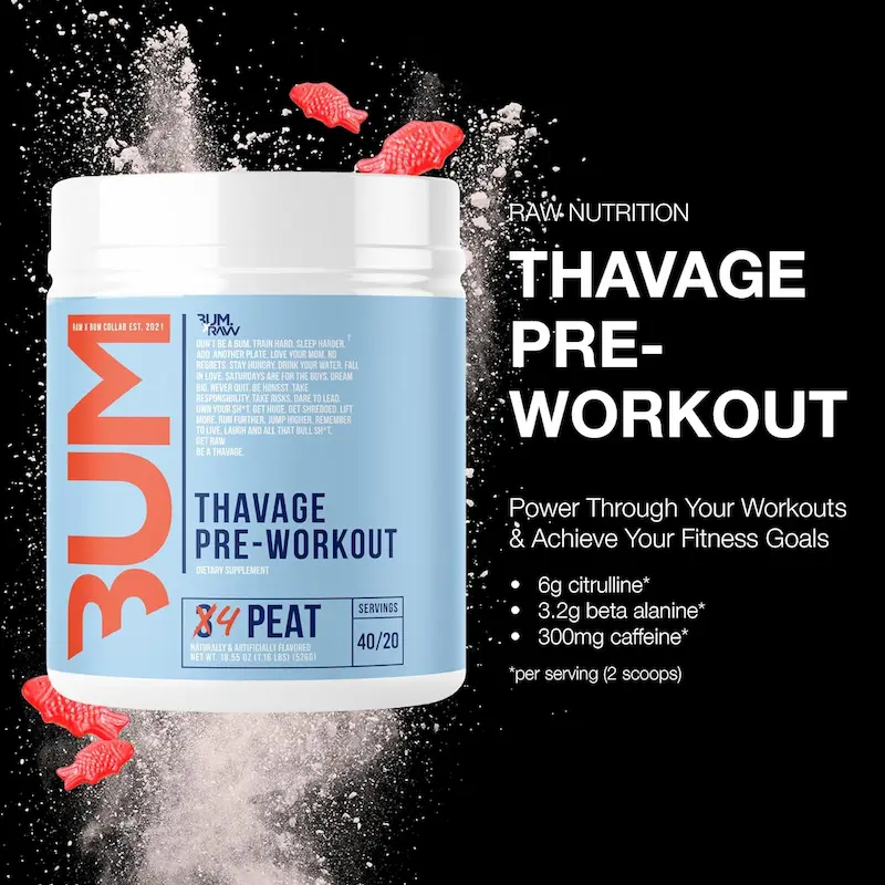 CBUM THAVAGE PRE WORK OUT 40 SERV - Fitsi!