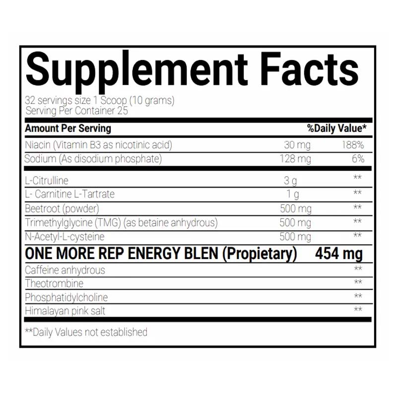 BPI ONE MORE REP PRE WORK OUT - Fitsi!