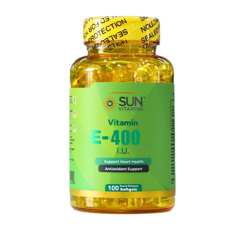 VITAMINA E400 SUN VITAMINS 100CAPS - Fitsi!